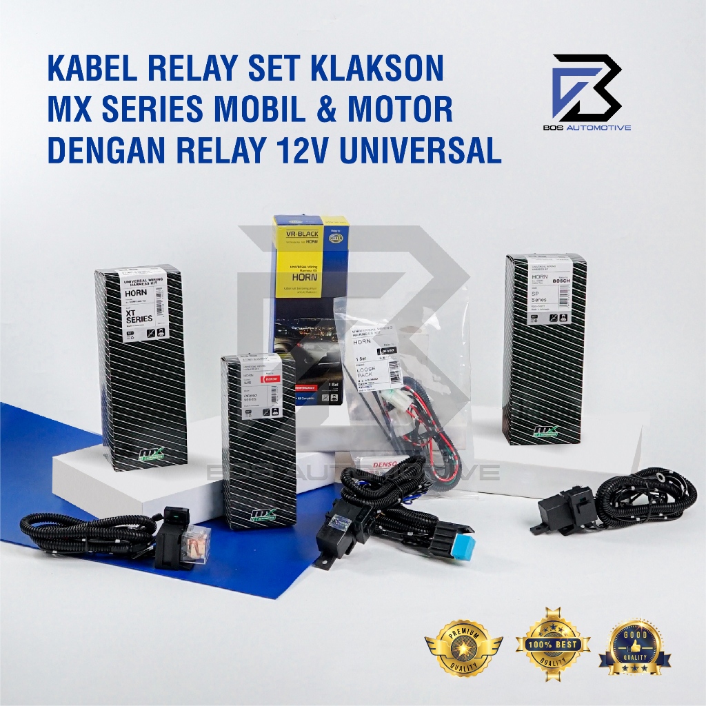 MX SERIES Car Motorcycle Horn Relay Cable Set with Universal 12V Relay ...
