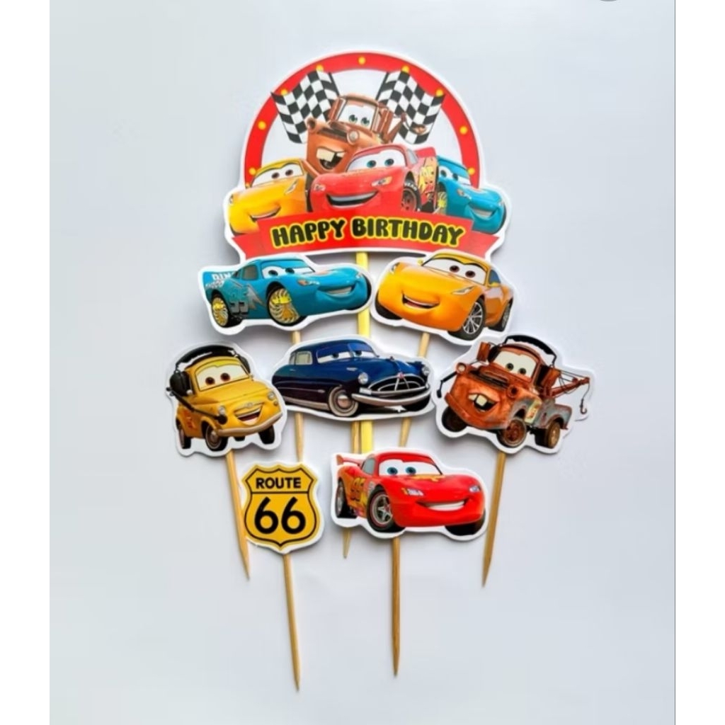 CARS MCQUEEN Birthday Cake Topper | Shopee Malaysia
