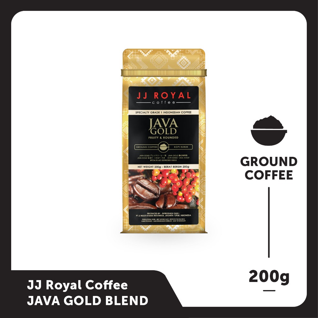 JJ Royal Coffee Java Gold Blend Ground (Coffee Powder) Bag 200g ...