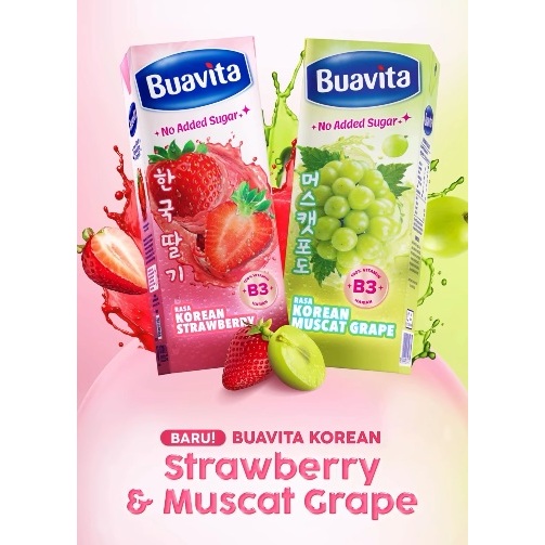 Buavita Korean Series No Added Sugar Korean Strawberry Flavor Korean ...