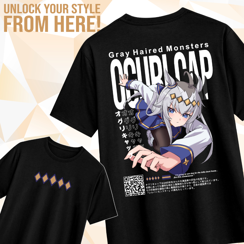 T-SHIRT DISTRO OGURI CAP UMA MUSUME ANIME GAME T-SHIRT - COTTON COMBED ...