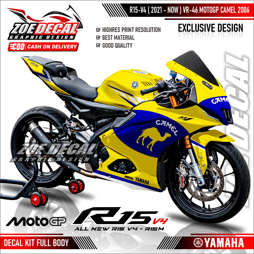NEWEST FULL BODY DECAL STICKER ALL NEW YAMAHA R15 V4 Motif Yamaha ...