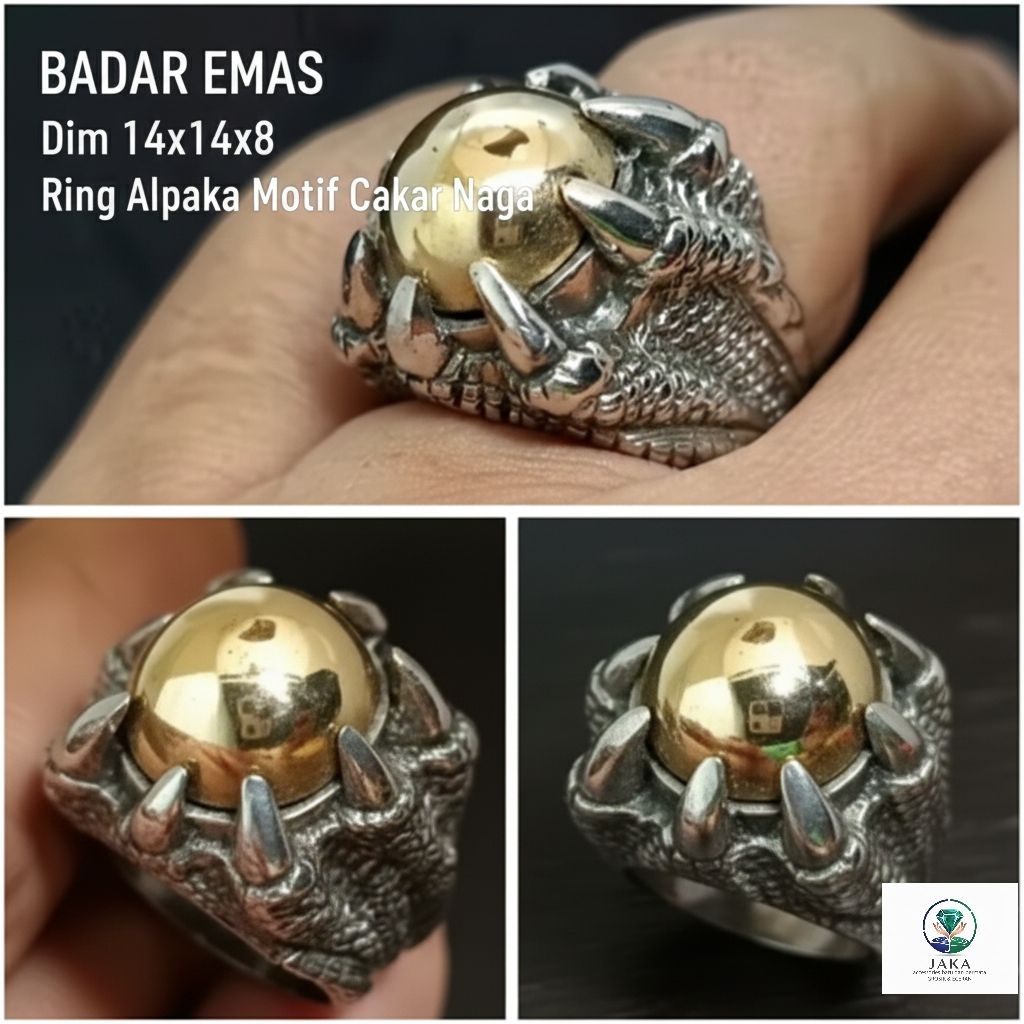 Gold badar ring dragon claw motifRing | Shopee Malaysia