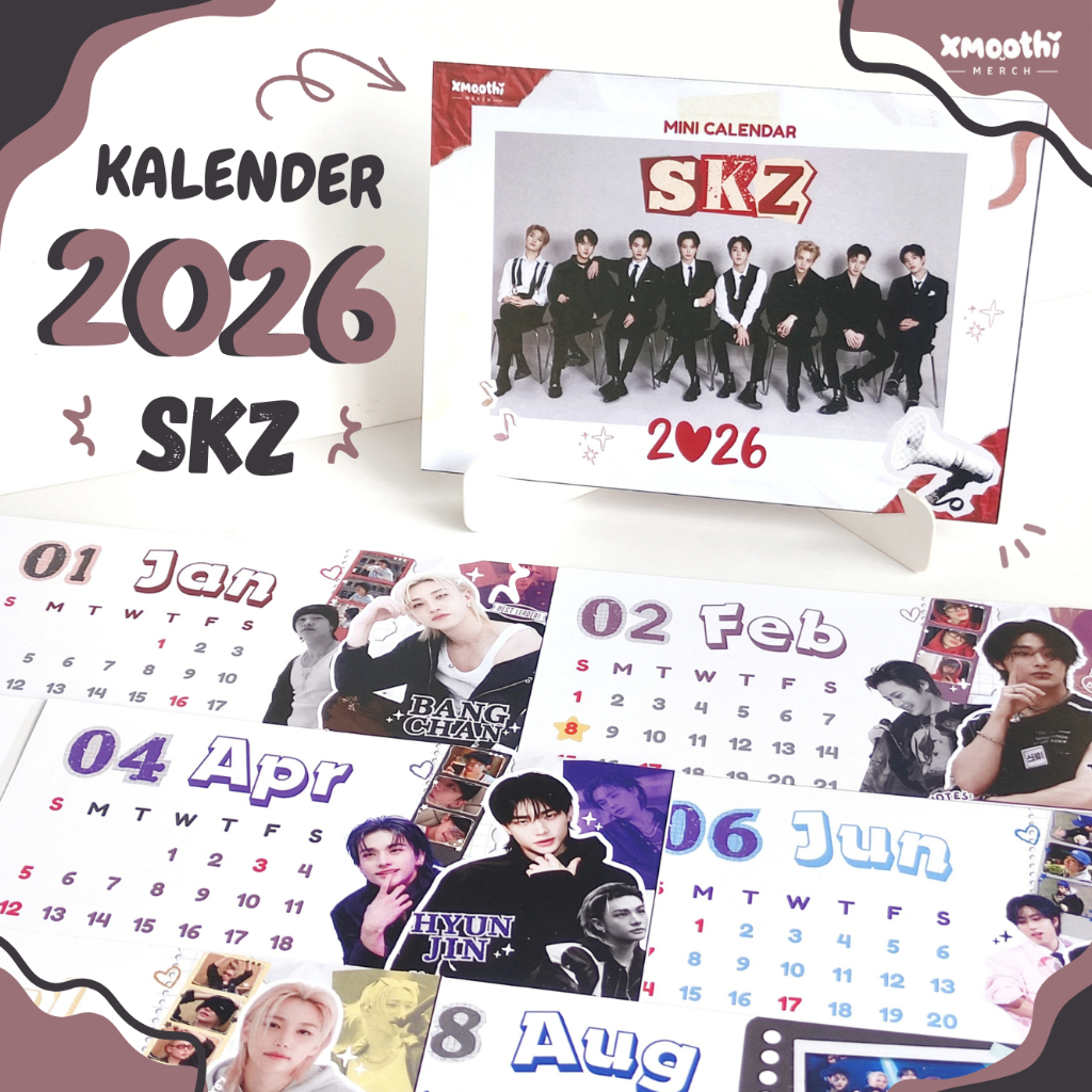 SKZ 2026 CALENDAR - STRAYKIDS 2026 CALENDAR - Aesthetic Desk CALENDAR ...