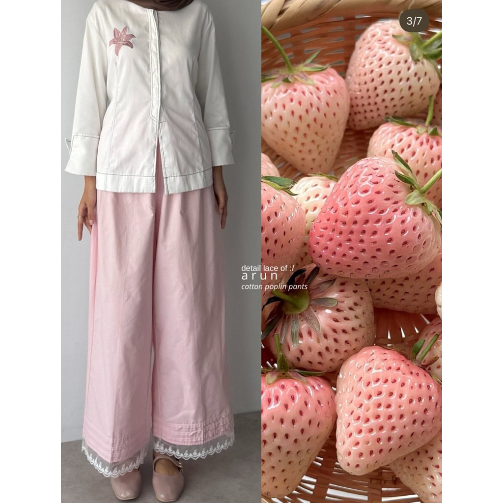ARUN - COTTON POPLIN PANTS by leody | 1856 | Cutie pants with lace ...