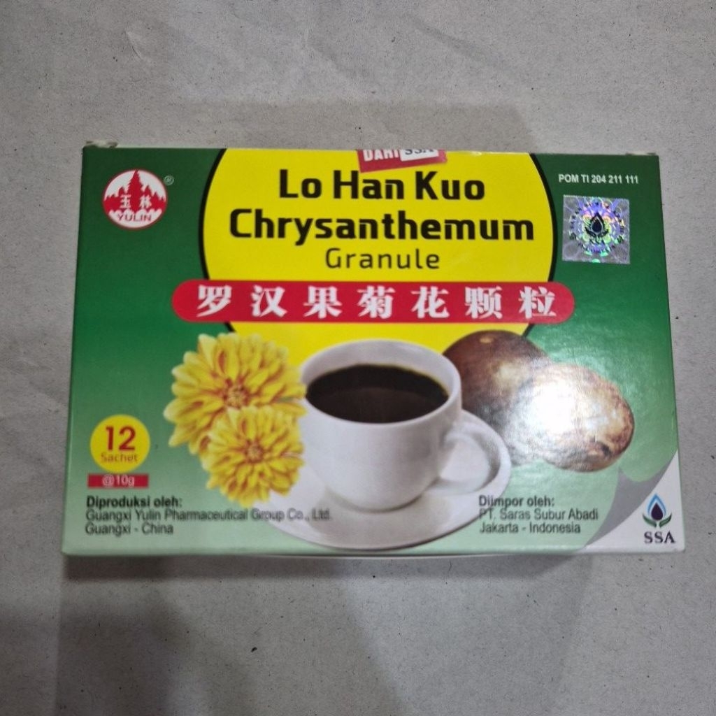 Lo Han Kuo Chrysanthemum Granule SSA contains 12 lohanko teas | Shopee ...