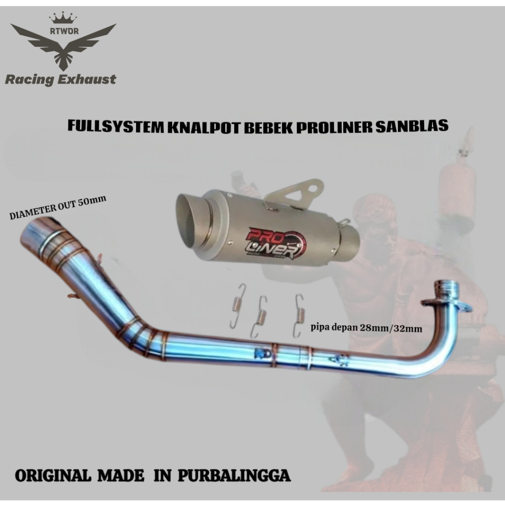 Proliner TR-1 titanium Sandblas racing exhaust for underbone ...
