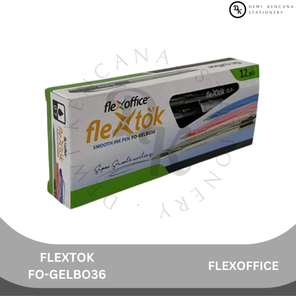 FO-GELB036 / FlexOffice FleXtok Smooth Ink Pen 1 Dozen Contains 12 Pcs ...