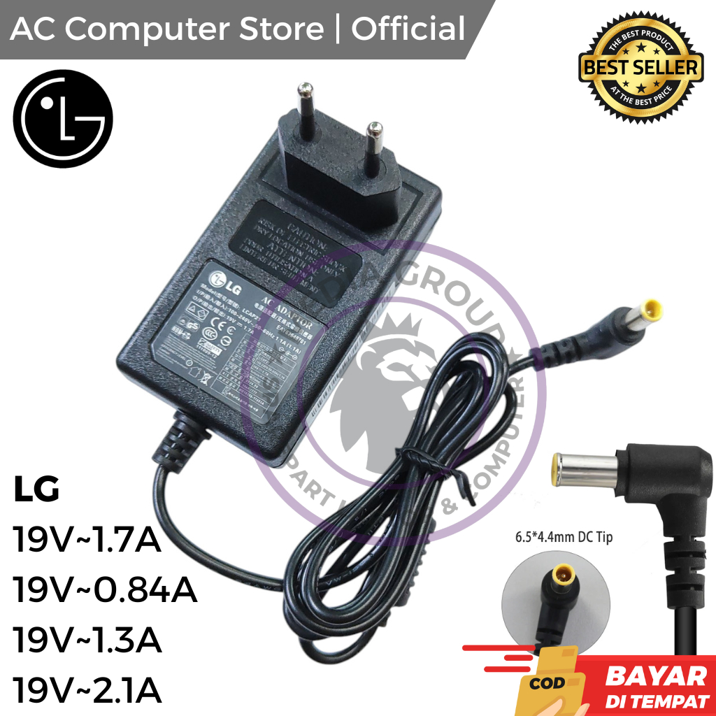 Original LG 19V-1.3A E1642, E1948S, 20MP48 LCD LED Monitor Adapter ...