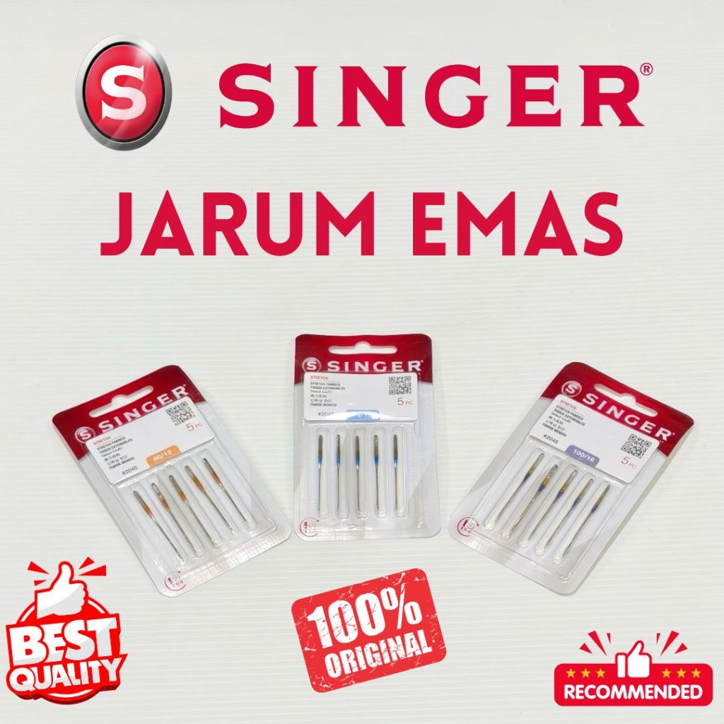 MESIN [ORIGINAL SINGER] SINGER 2045 Anti-Jump Gold Sewing Machine ...