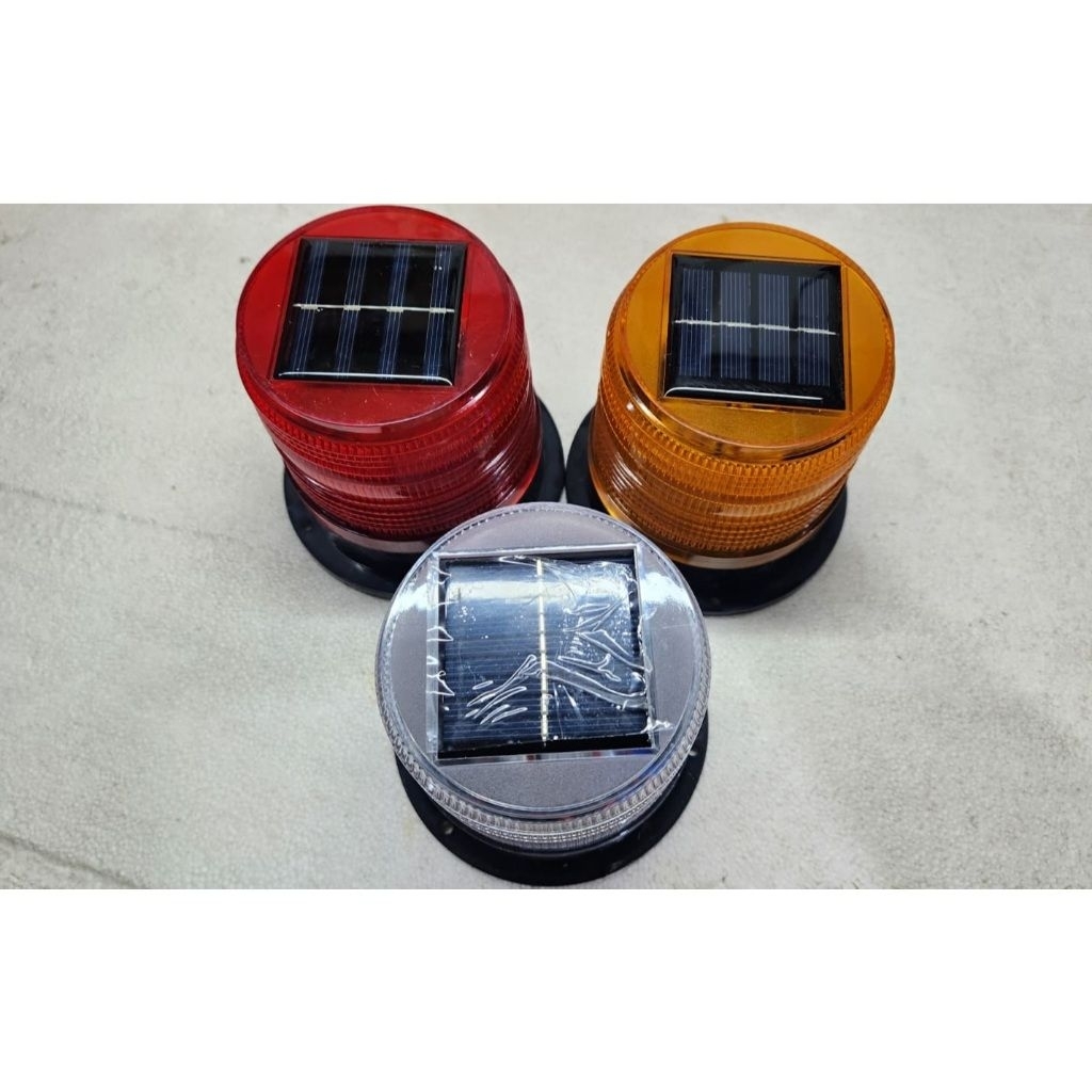 Solar Cell Warning Light Solar Powered Rotary Strobe Light/ | Shopee ...