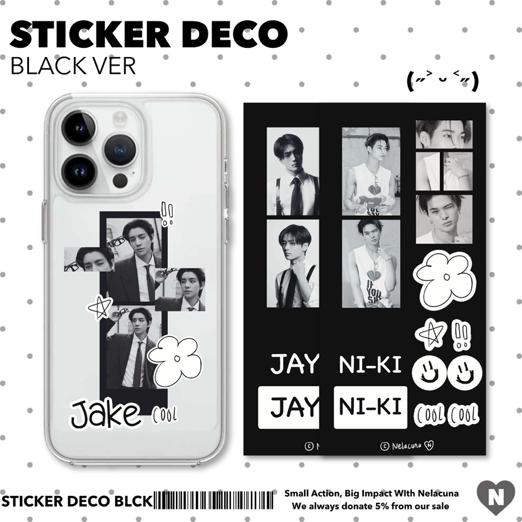[NEW GROUP] DECO STICKER BLACK VER CORTISS SVTT SEVENTEEEN BTSS BANGTAB ...