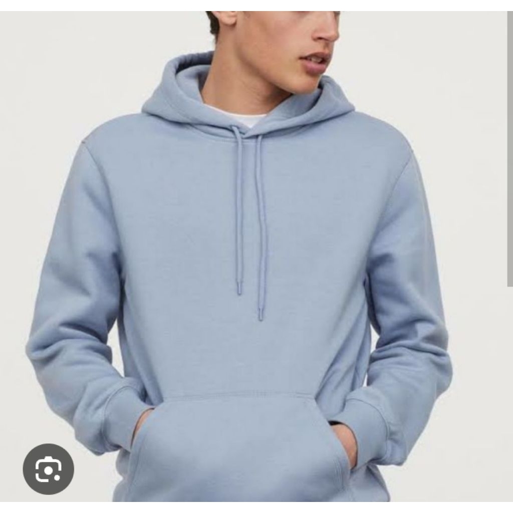 Original HnM Hoodie GreyBlue | Shopee Malaysia