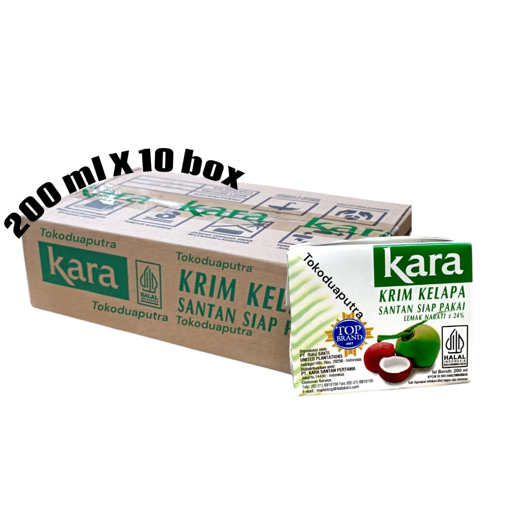Kara coconut Milk 200 ML X 10 boxes Kara/ 200 ml Kara coconut Milk 200 ...