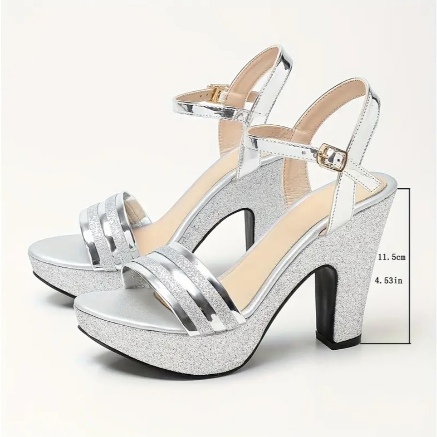 Angela Fashion Women's Latest Sandals Heigh Hells Sand Glitter - FIA ...