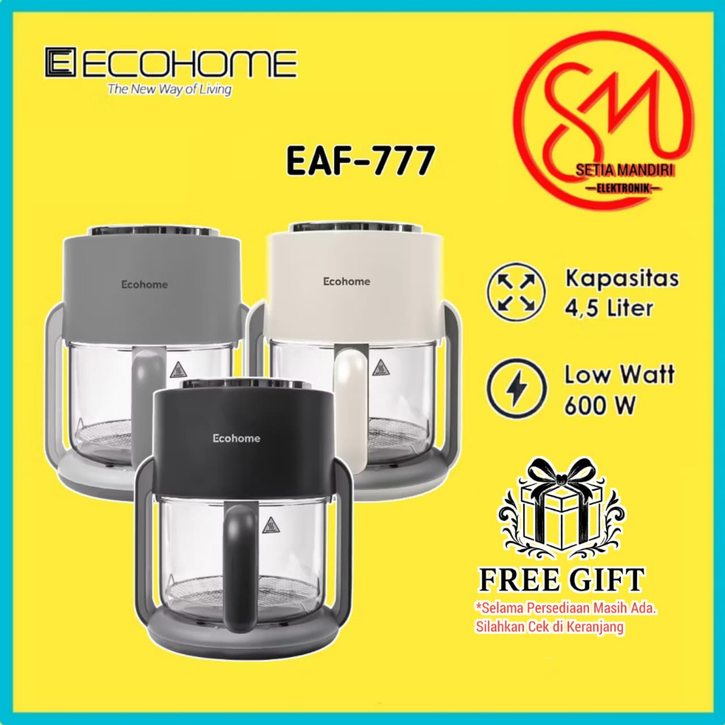 ECOHOME Air Fryer & Dehydrator 8 in 1 Function EAF777 4.5L Capacity ...
