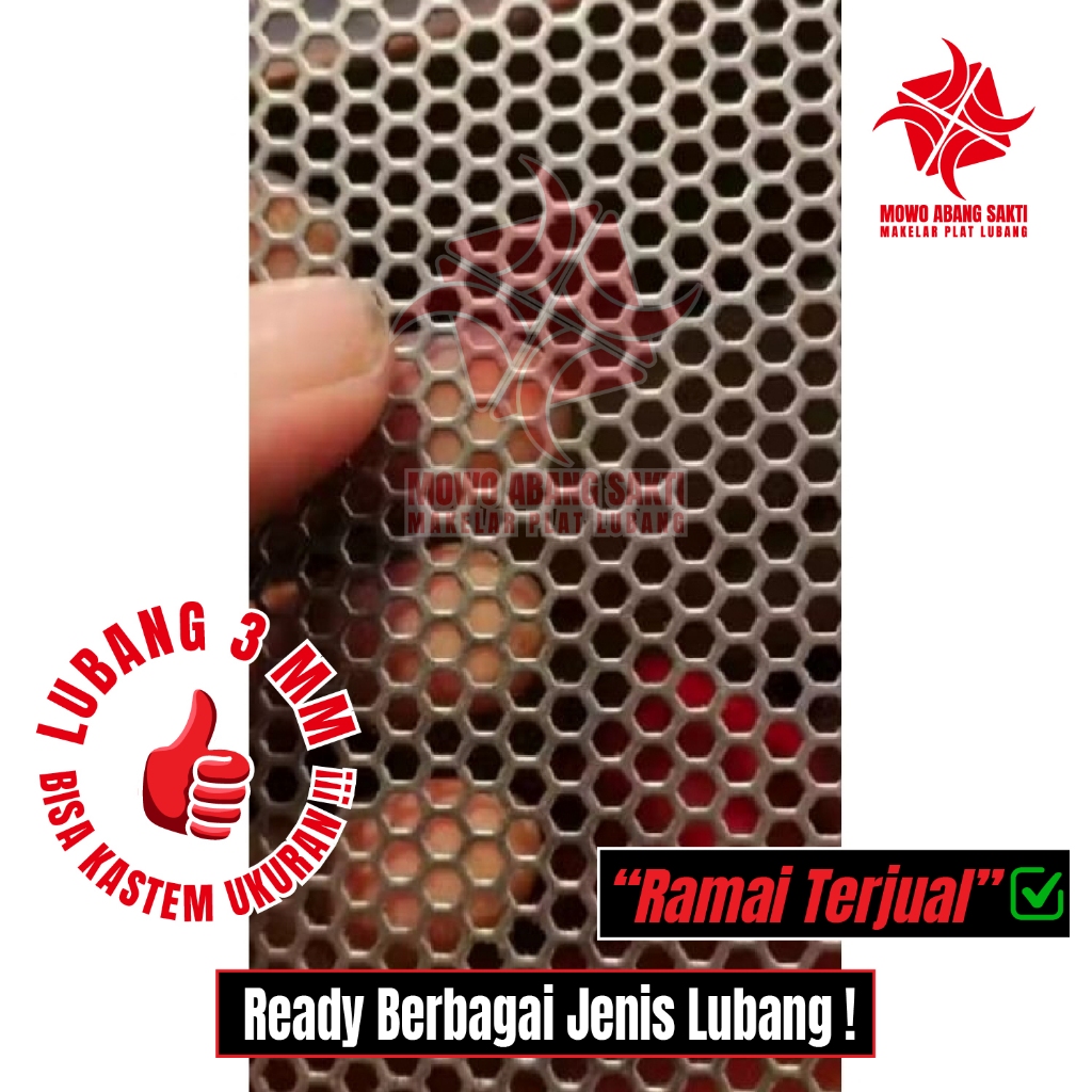 3mm hole hexagon 38x38, 12x58, 15x28, 14x53, 15x32, 15x20, 15x70, 18x33 ...