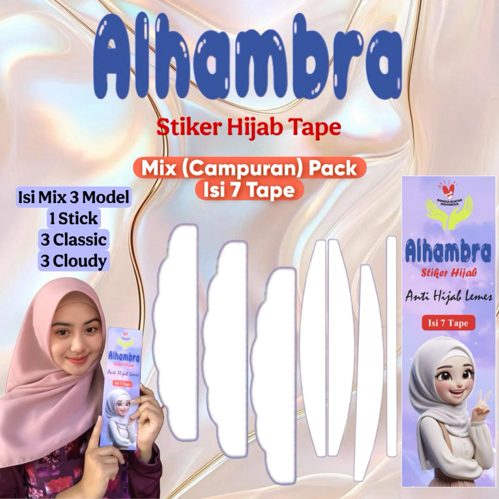 Alhambra Mix Mix Mix Pack Hijab Shaper Tape Mix 3 Model Variants ...