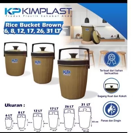 TERMOS 6 liter 8 liter rice thermos kimplast economy rice thermos rice ...