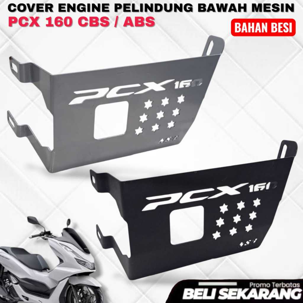 MESIN Engine Cover PCX 160 CBS ABS Engine Bottom Protector Full Iron ...
