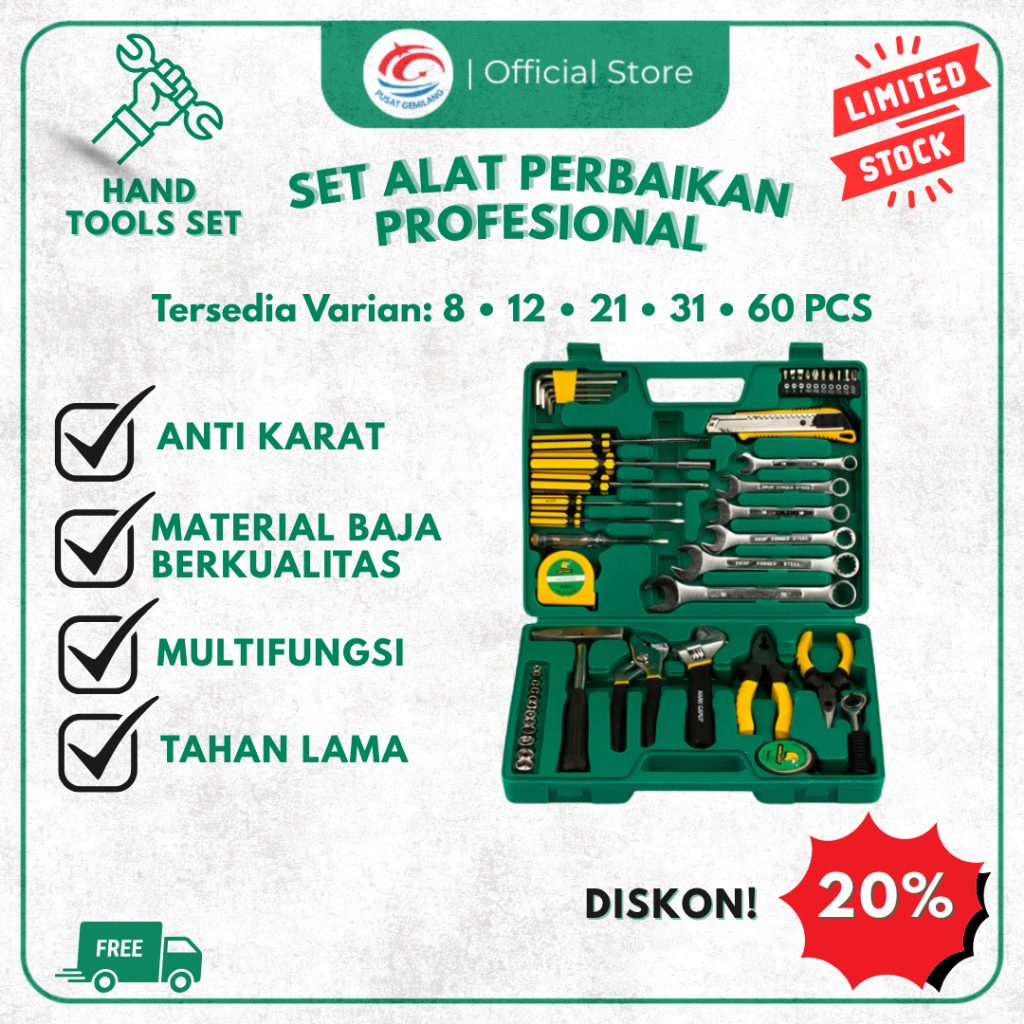 WAREHOUSE SALE Complete Tool Tools Handtools Kit Multipurpose Set in ...