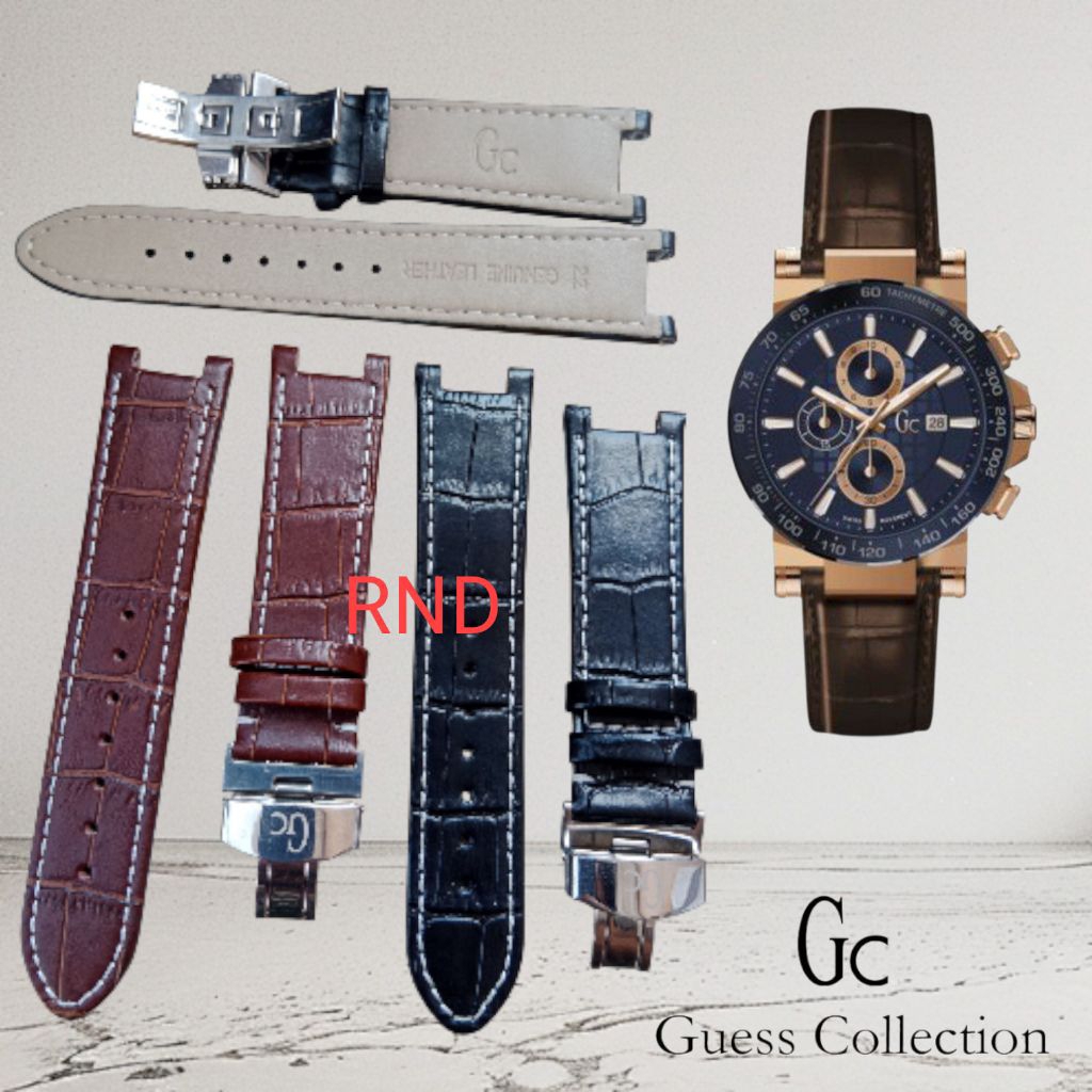 GC Guess Collection Watch Strap GC 22MM Leather Watch Hook GC Logo ...