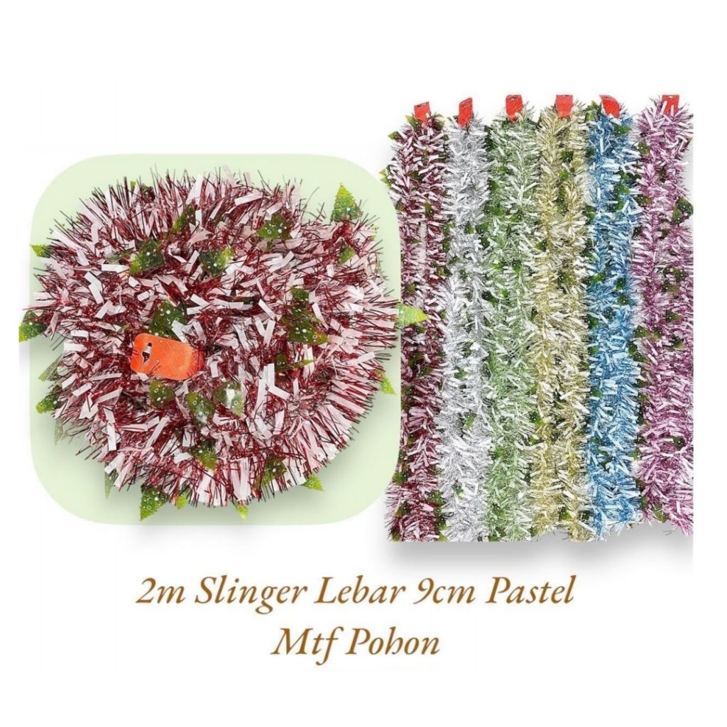 Pastel Tree Motif Slinger 9cm P21/9 - Christmas Slinger - Christmas ...