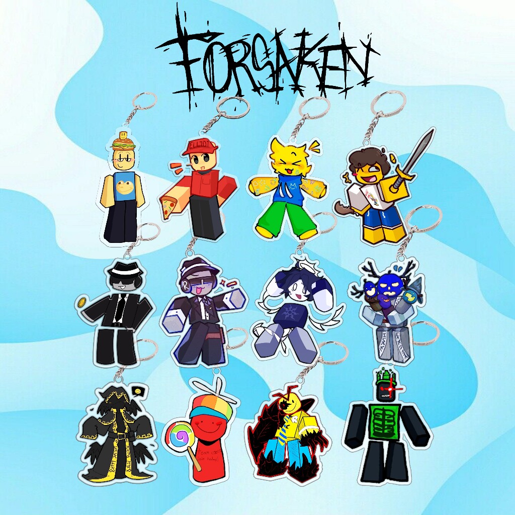 GANTUNGAN ROBLOX CHARACTER KEYCHAIN FORSAKEN SURVIVOR & KILLER ROBLOX ...