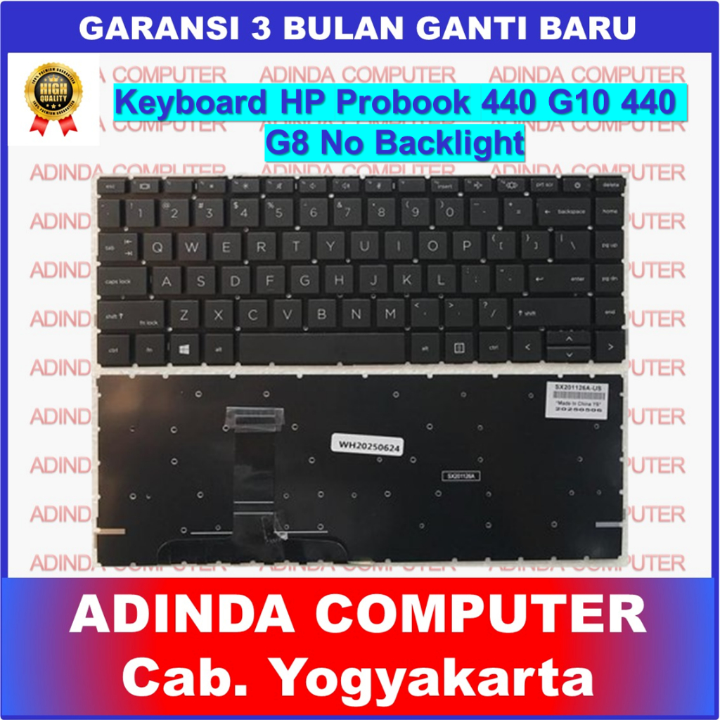 HP Laptop Keyboard Probook 440 G10 440 G9 445 G9 440-G10 445-G10 640 G8 ...