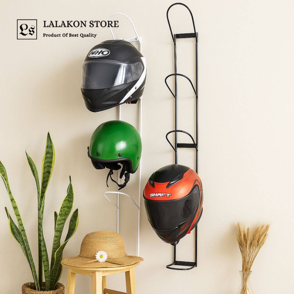 3-Tier Iron Helmet Rack 5-Tier/ - Minimalist Black & White - Neat ...