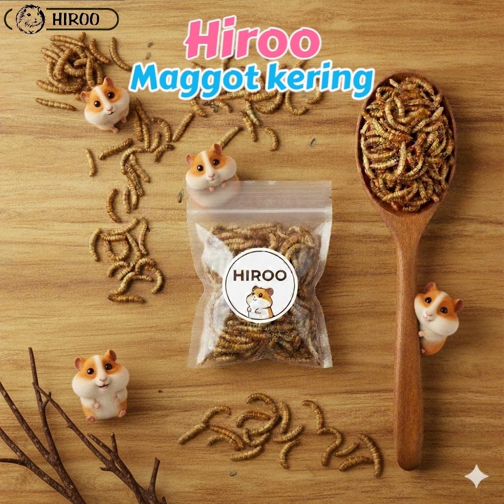 DRIED MAGGOT HAMSTER DRIED MAGGOT GRADE a++ SNACK FOOD HAMSTERCemilan ...