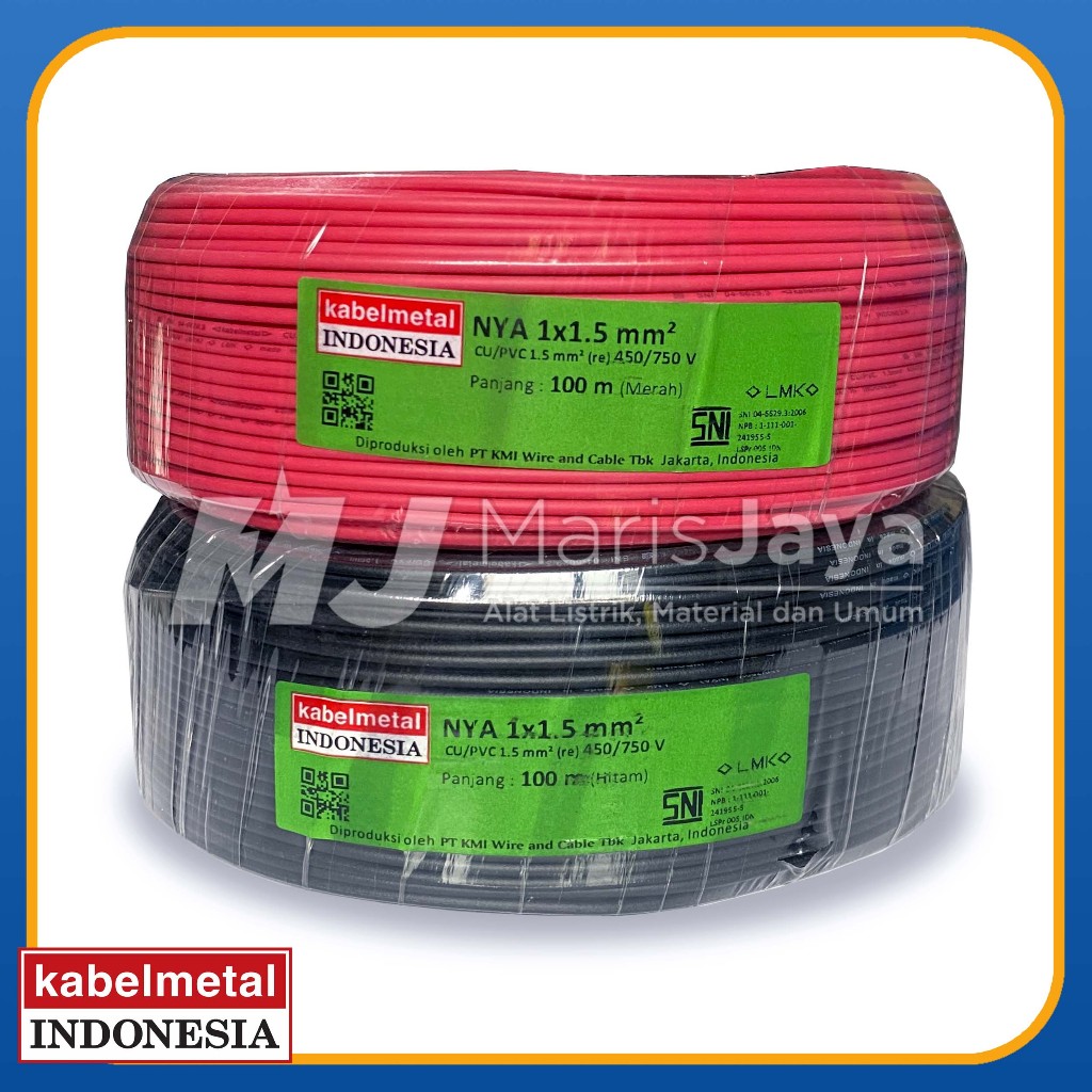 Single Cable CABLEMETAL NYA 1x1.5 mm2 100 meters (PER ROLL) | Shopee ...