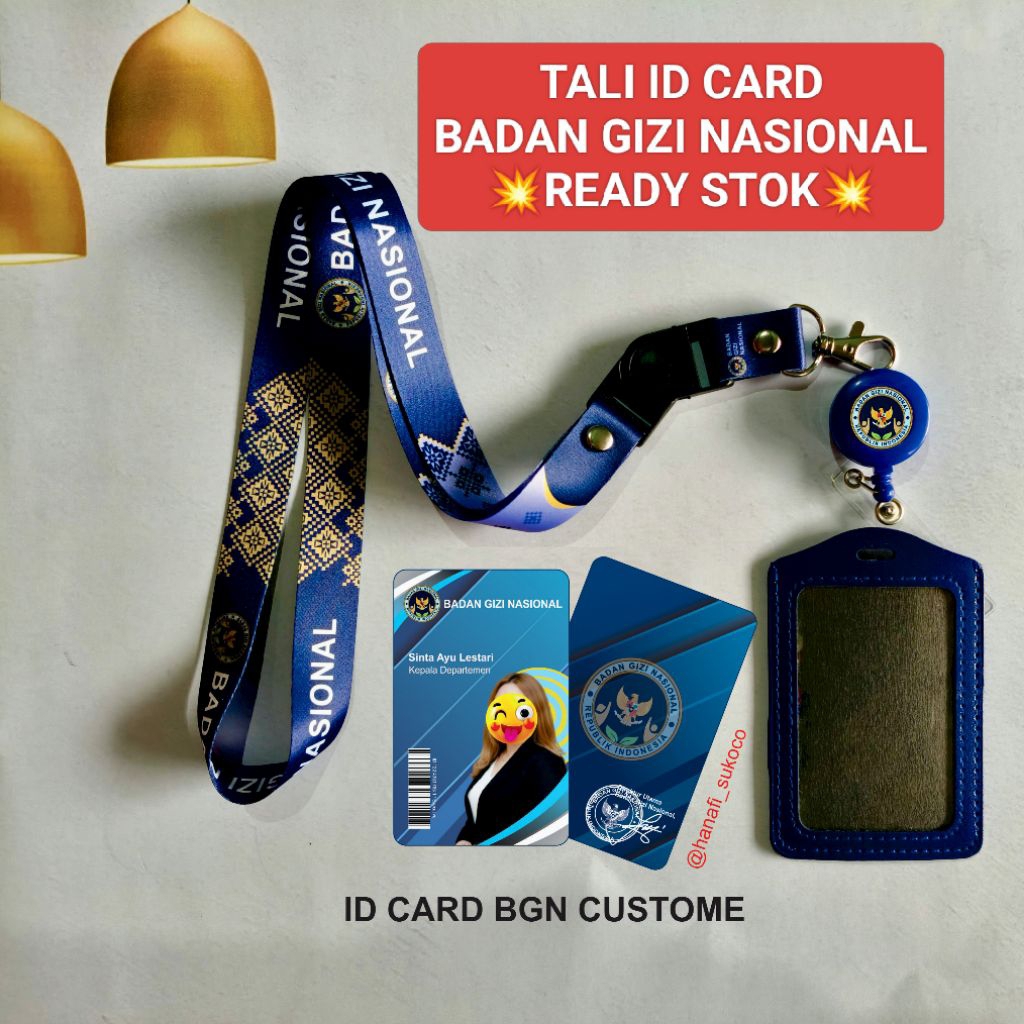 National nutritional body id card strap complete ready to edit photo ...