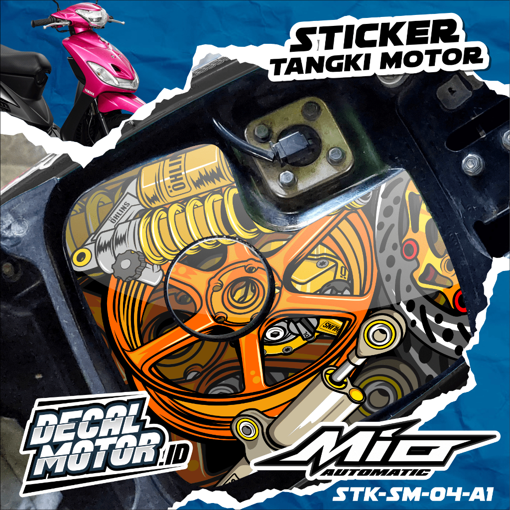 Mio Sporty Motorcycle Tank Accessories Sticker Cool Racing Design - Mio ...