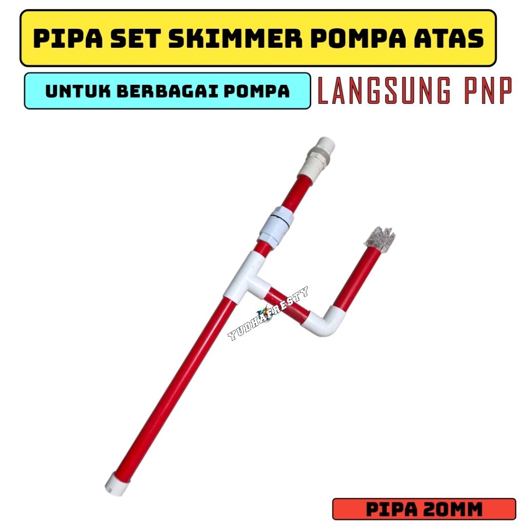 MERAH NEWEST PIPE SET SKIMMER TOP PUMP PREMIUM RED PIPE 20 MM | Shopee ...