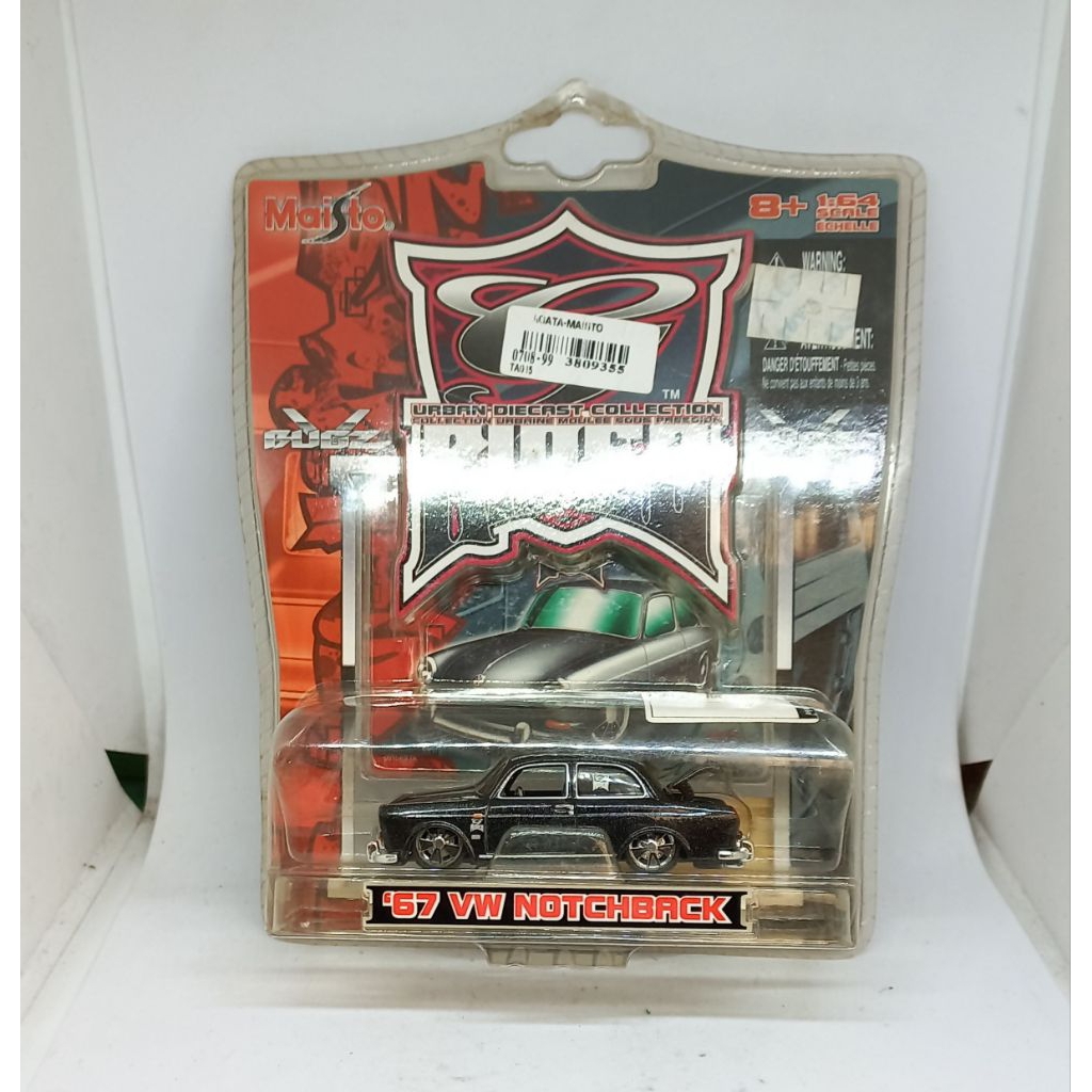 Maisto 1967 67 volkswagen vw 1500 nochback g ridez v bugz diecast 1/64 ...