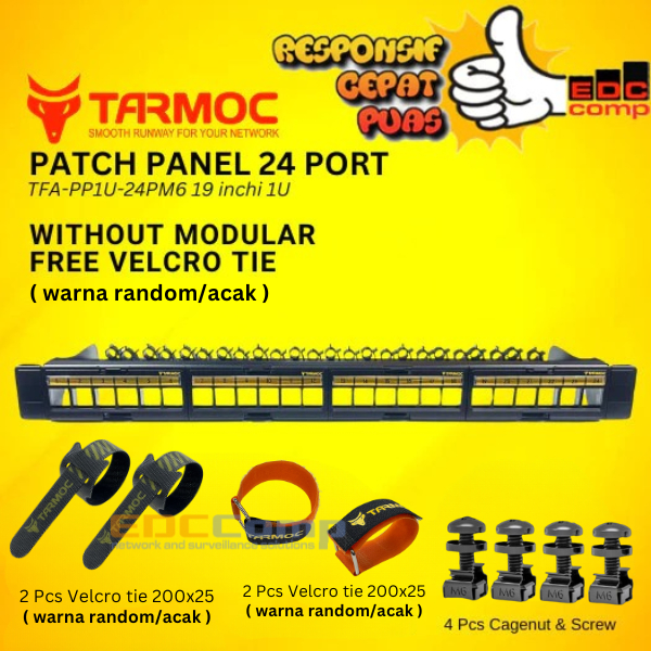 Tarmoc TFA-PP1U-24PM6 | 24 Port UTP Cat5 Cat6 Panel Patch Without ...