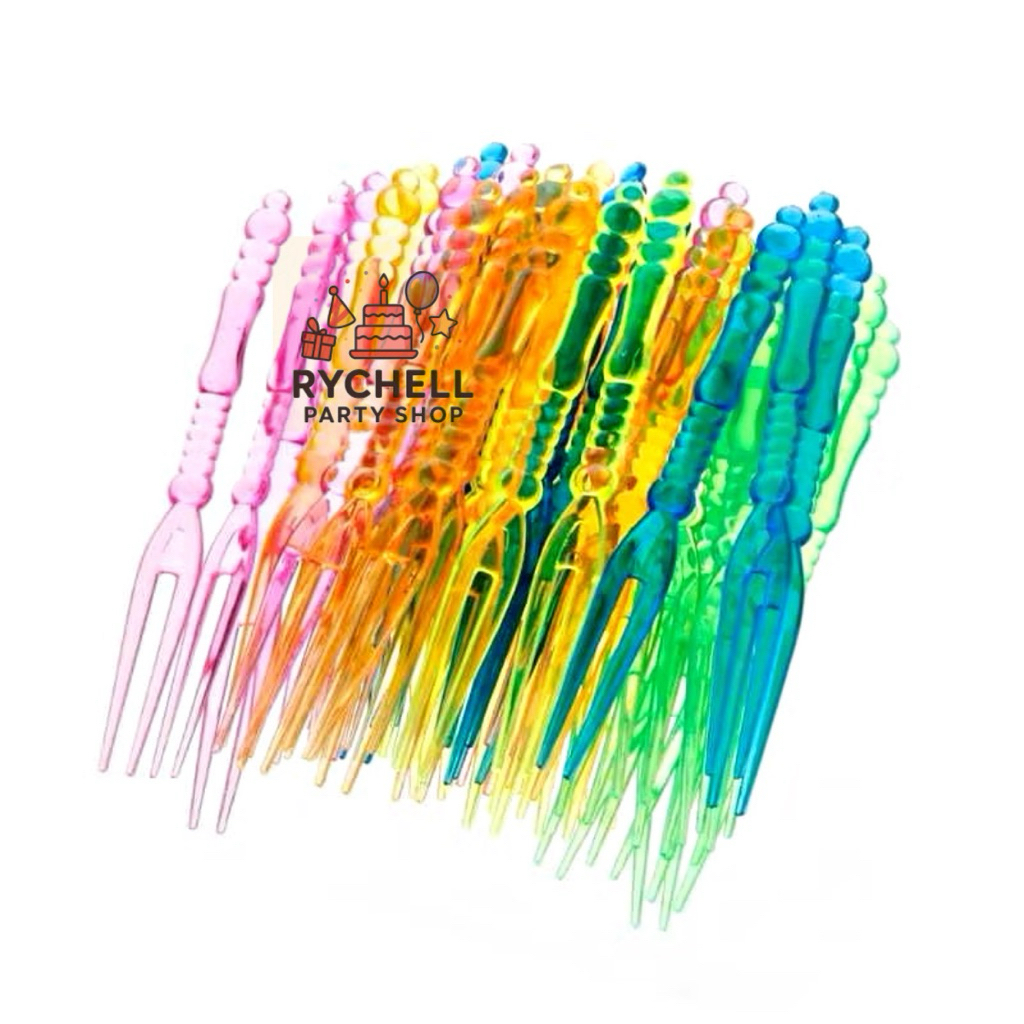 Birthday cake fork | COLORFUL BIRTHDAY CAKE PLASTIC FORKS (1 PACK ...
