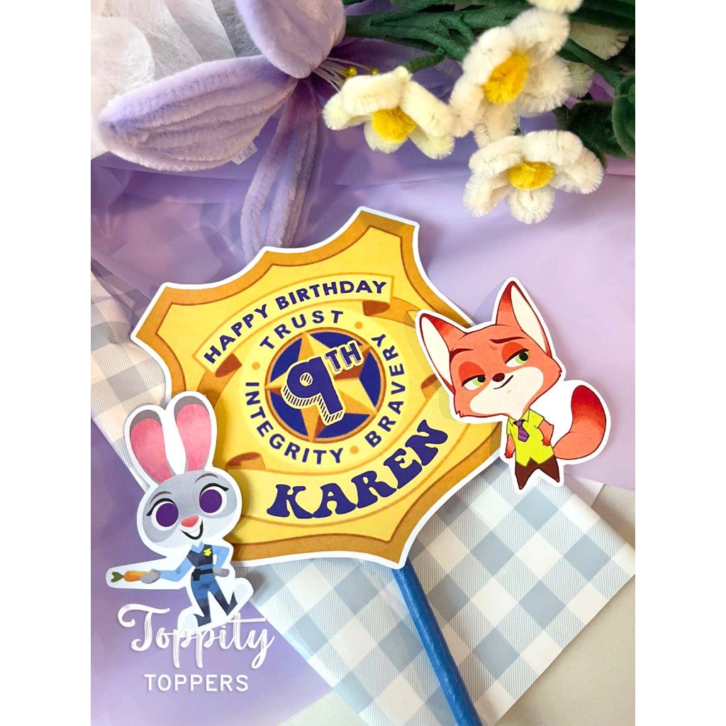 Zootopia birthday cake Topper | Shopee Malaysia