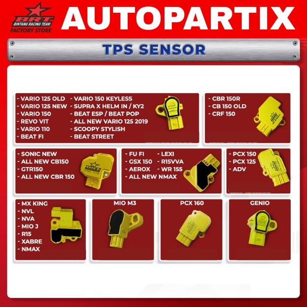 TPS Sensor BRT VARIO BEAT GENIO CB CBR SONIC NMAX SCOOPY AEROX PCX ADV ...