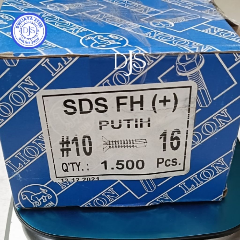 SDS fh (+) WHITE 10X16 MOON LION DRILLING SCREW fh (+) 10X16 16MM ...