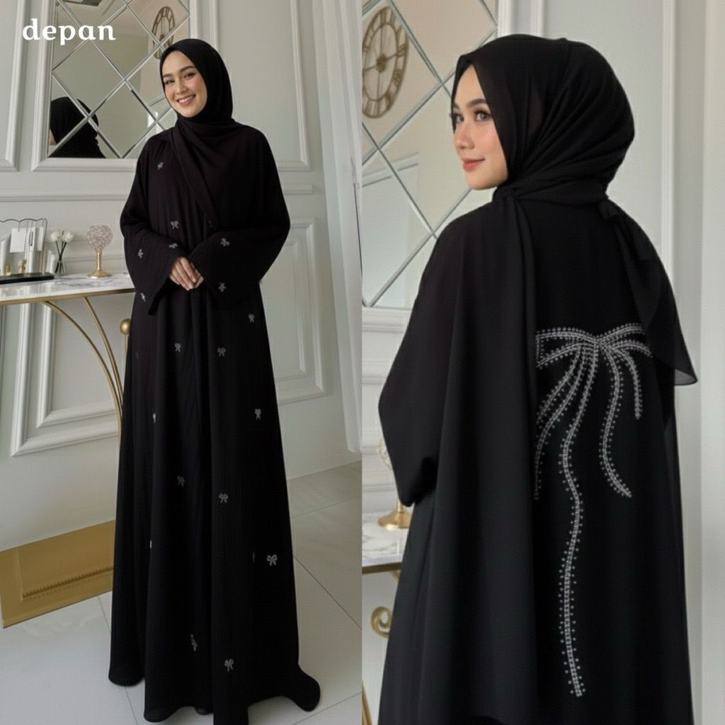 MATA Black Abaya eye jetblack saudi dubai arab beautiful gamis | Shopee ...