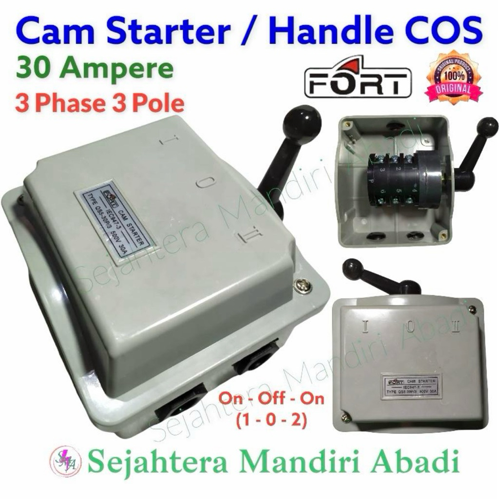 Cam Starter 30 Ampere 3 Phase 3 Pole Handle COS Change Over Switch ...