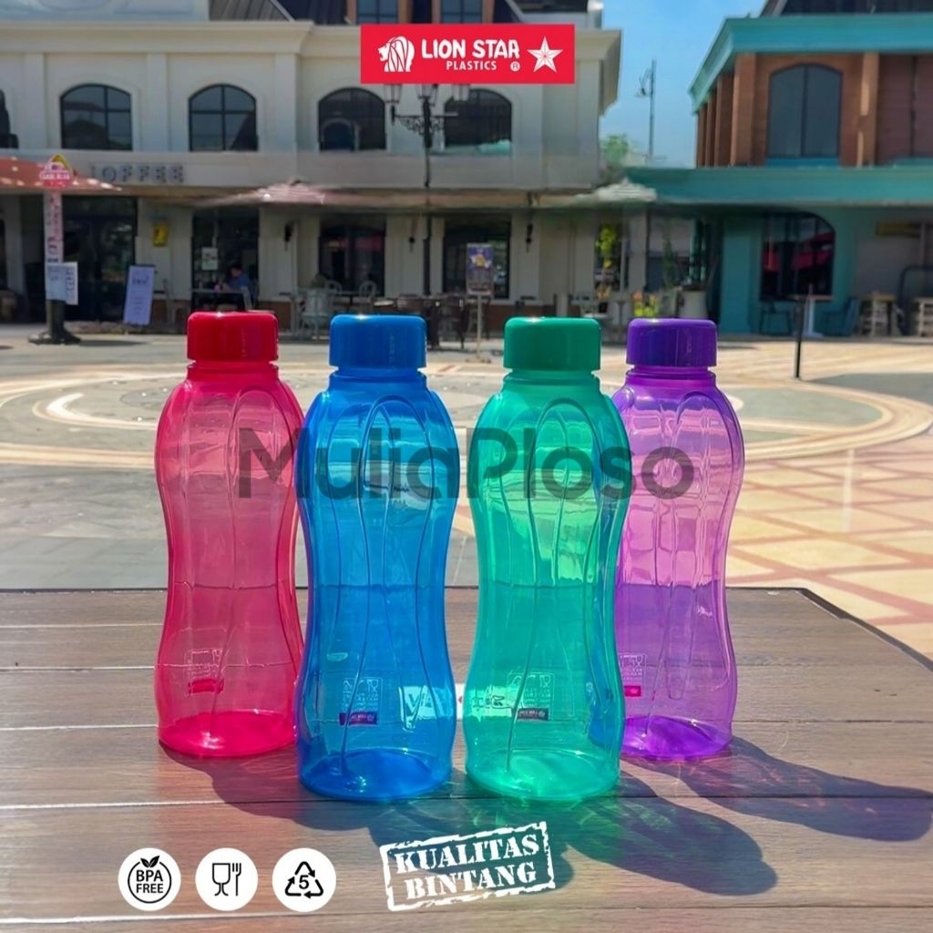 LION STAR HYDRO BOTTLE 400,500,600,800,1000,1500ML TUPPERWARE PLASTIC ...