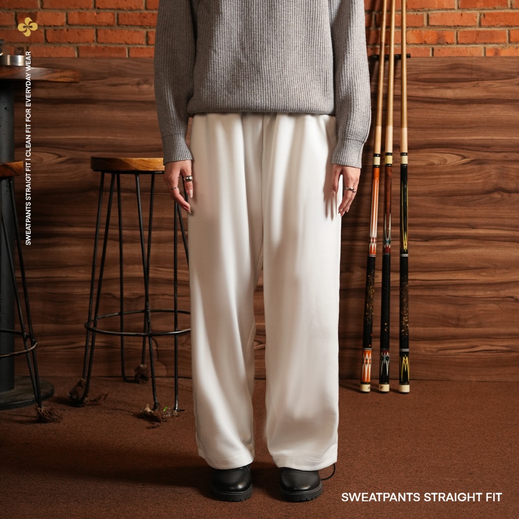 Sweatpants Boxy Modern Straight Fit Jogger Pants Men | Shopee Malaysia