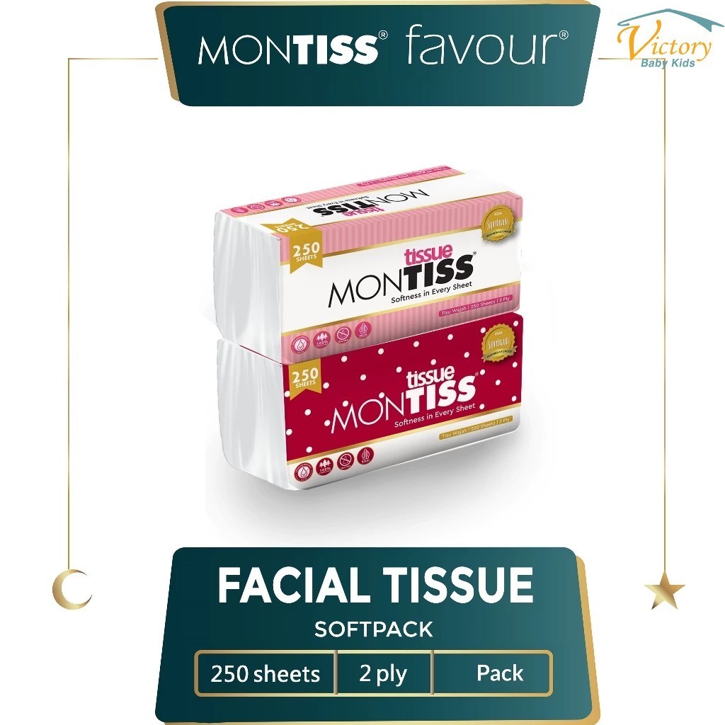 MONTISS Facial Tissue 250 Sheets 1 Pack - Facial Tissue | Shopee Malaysia