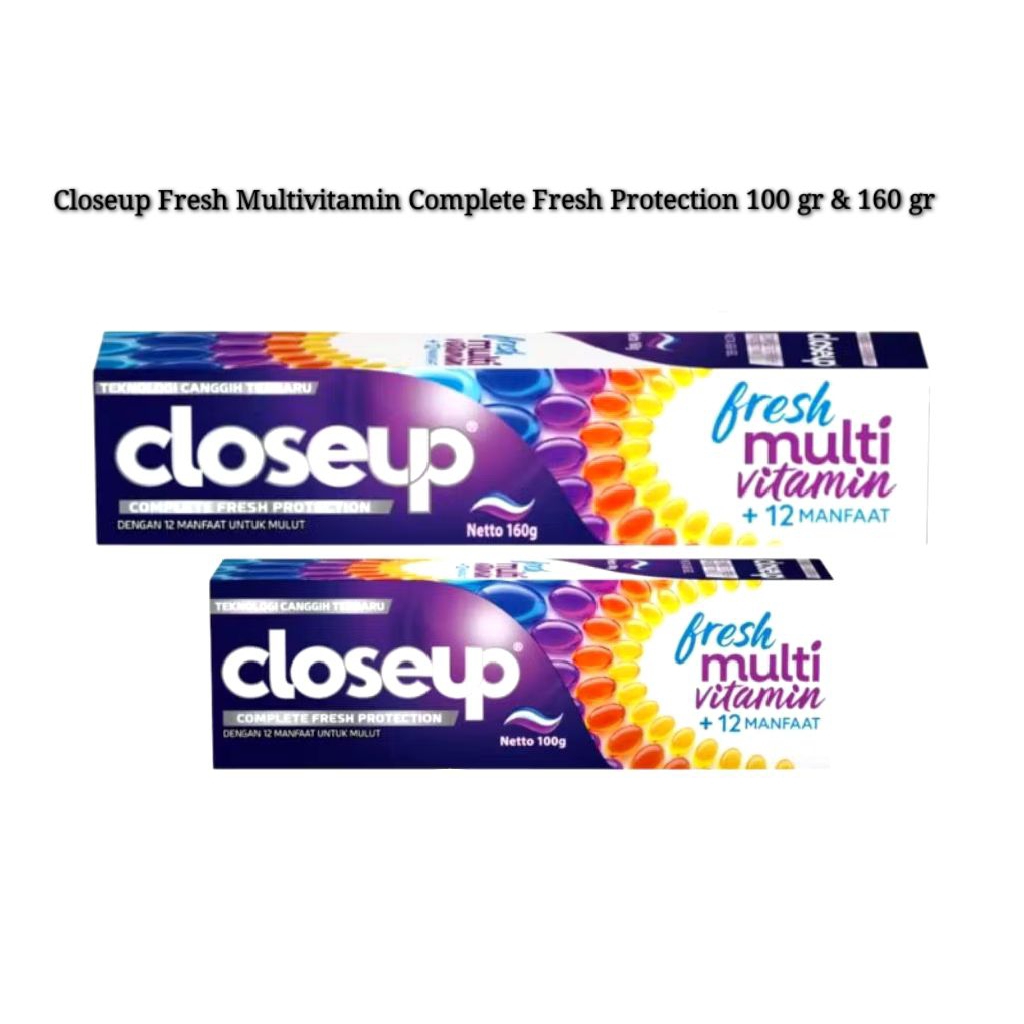 Closeup Fresh Multivitamin Complete Fresh Protection 100 gr & 160 gr ...