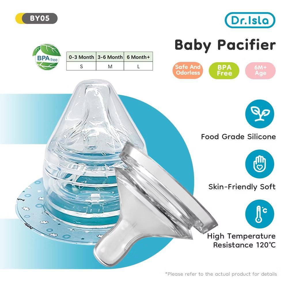 Dr.Isla Baby Pacifier (2 pcs) Soft Teat For Wide Necknatural - Silicon ...