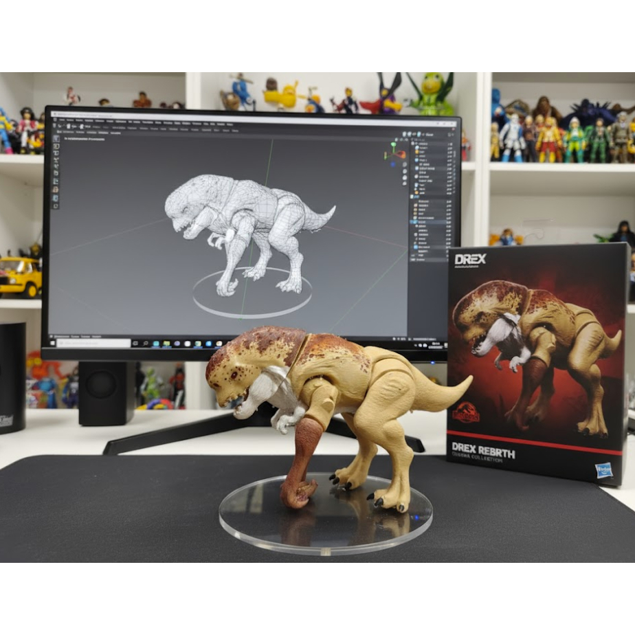 Drex Jurassic World Rebirth Distortion Rex Toy – Dinosaur Action Figure ...