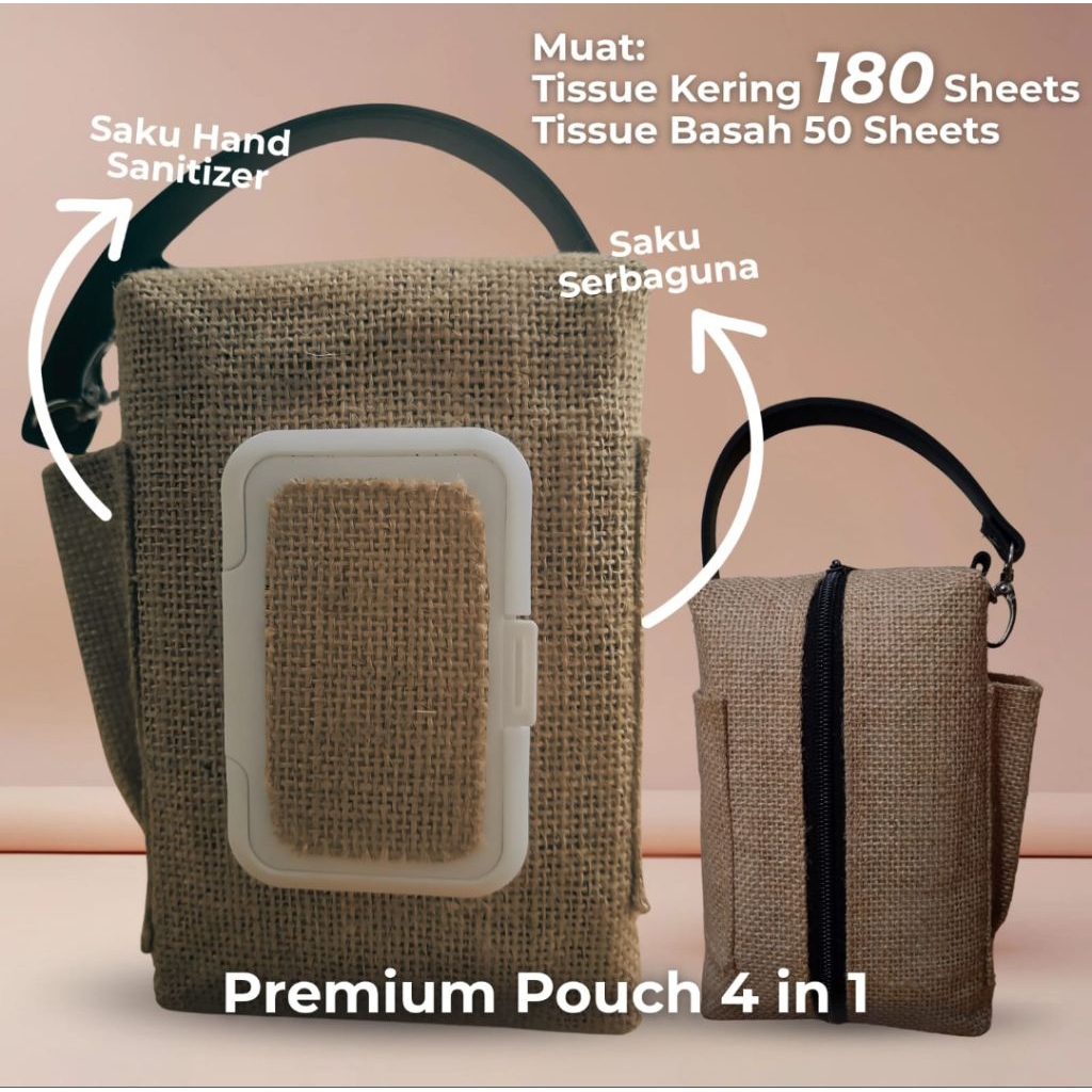 Travel-Hygiene Pouch 4in1: Wet Tissue, Dry + Car Hanging | Shopee Malaysia